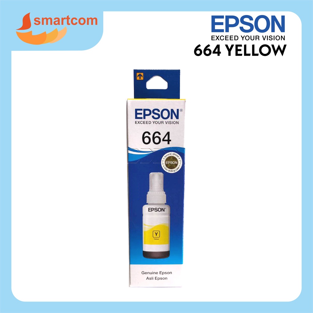 Jual TINTA EPSON 664 ORIGINAL BLACK CYAN MAGENTA YELLOW T664 | Shopee Indonesia