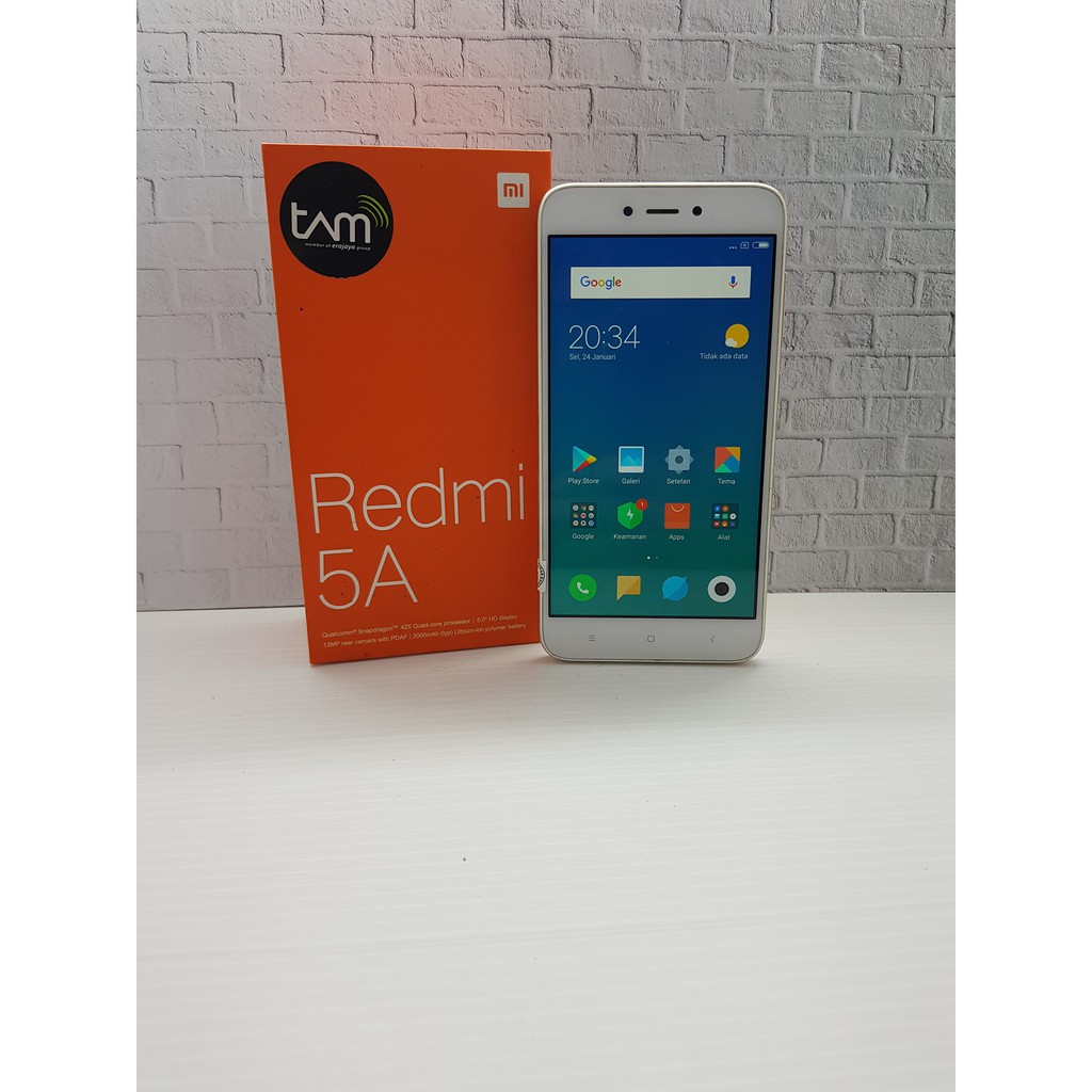 Jual HANDPHONE XIAOMI REDMI 5A 2/16GB FULLSET NO HEADSET SECOND SEKEN ...