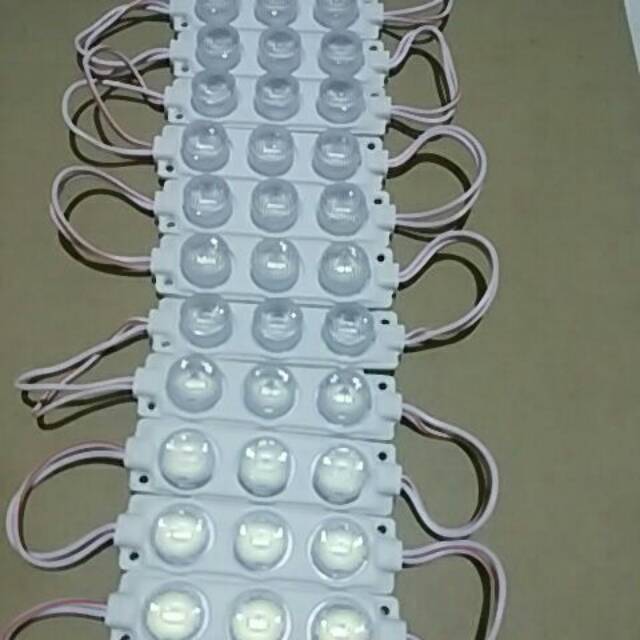 Jual MODUL LED 12V 3MATA 1WARNA (PUTIH) | Shopee Indonesia
