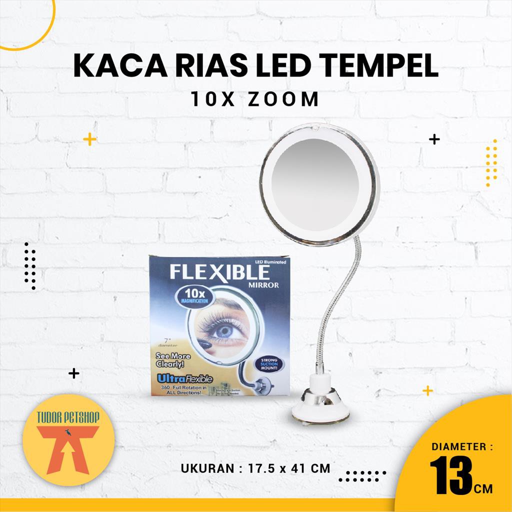 Jual Kaca Rias FULL LED 10x Zoom Bulat / Cermin Make Up Magnifying ...