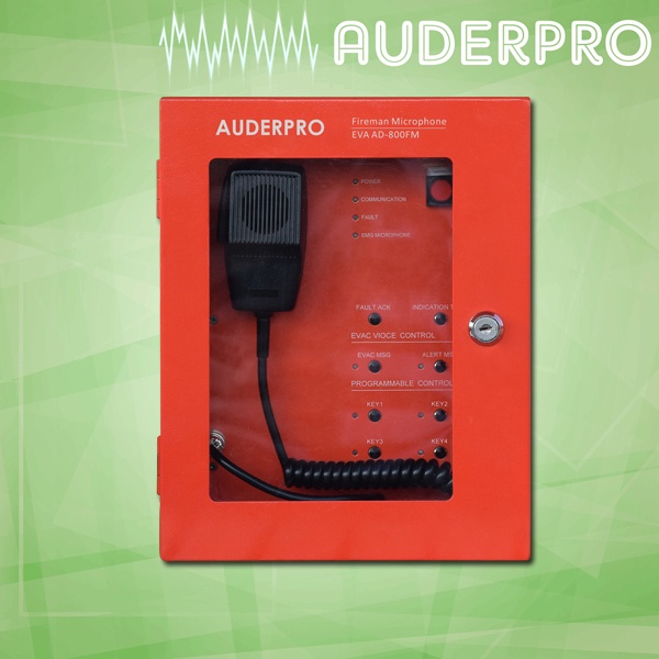 Jual AUDIO PAGING SYSTEM AUDERPRO VOICE ALARM FIREMAN MIC EVA AD-800FM - Voice Evacuation PA ...