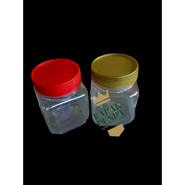 Jual toples mini segi 200 ml tutup merah dan gold tempat bumbu tutup ...