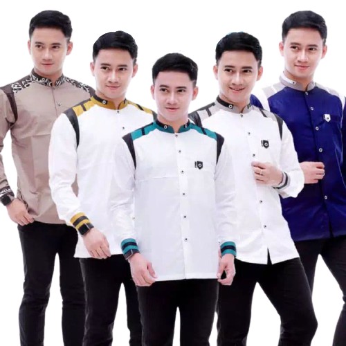 Jual Baju Koko Pria Dewasa Lengan Panjang Motif Tanduk Rusa | Shopee ...