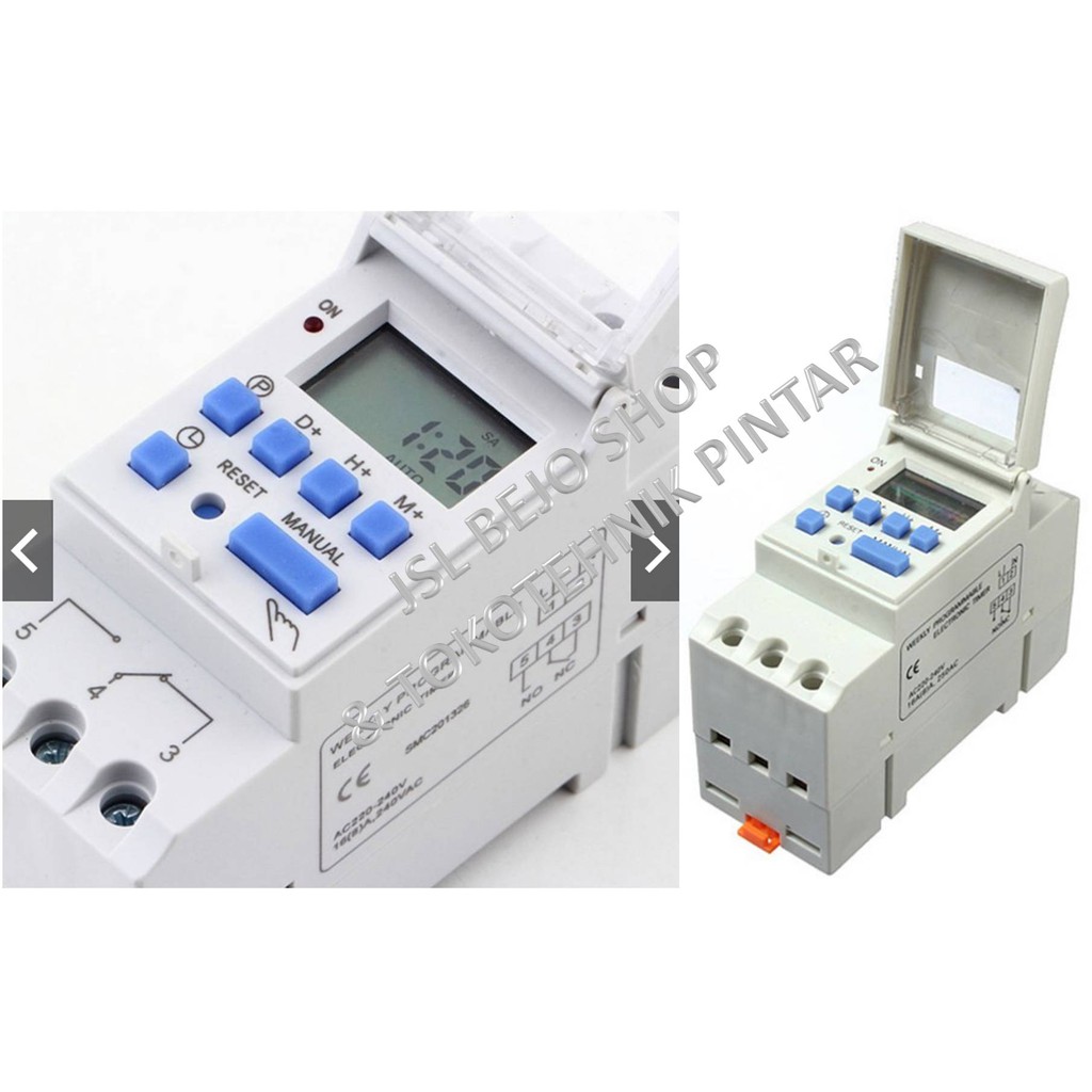 Jual 220V/48V/24V/12 V DIN Rail Digital Programmable Timer Switch Model ...