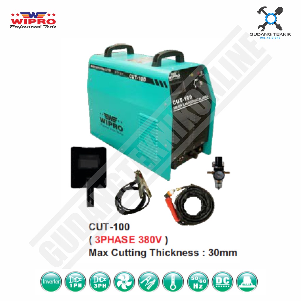 Jual Mesin Las Potong Besi 30mm 3PHASE WIPRO CUT 100 / Inverter Cutting Plasma Welding WIPRO CUT ...