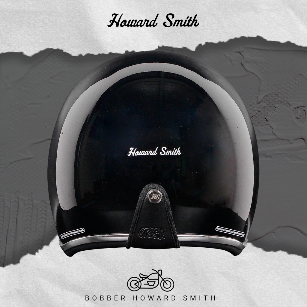 Jual Howard Smith Bobber Retro Helm Full Face - Deep Black | Shopee ...
