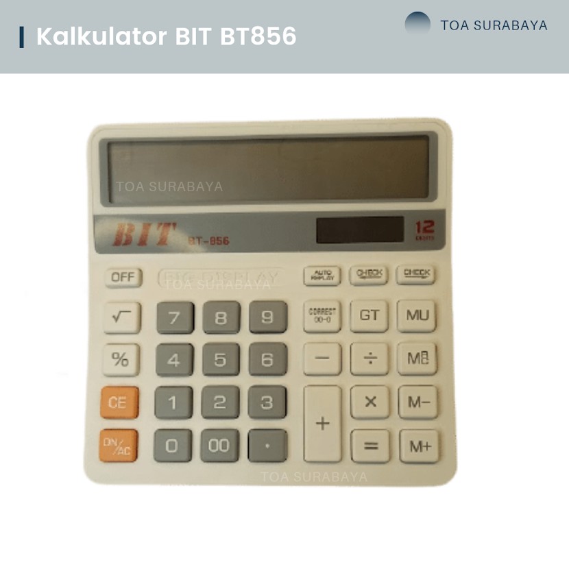 Jual Kalkulator Sekolah Scientific 12 Digit BIT BT856 | Shopee Indonesia