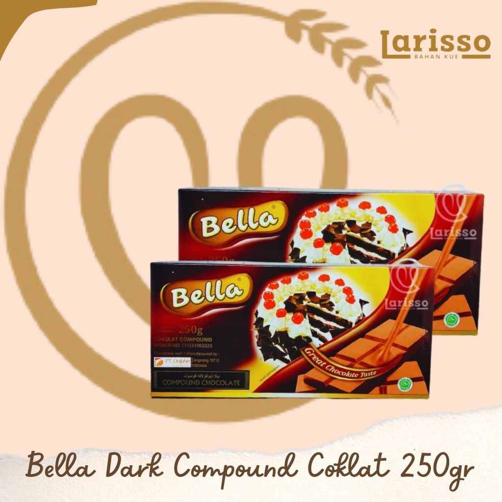 Jual BELLA COKLAT COMPOUND DARK CHOCOLATE 250GR | Shopee Indonesia