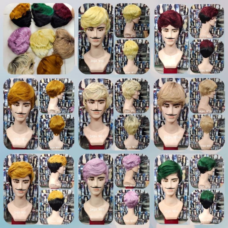 Jual Wig Pria Rambut Palsu Cowok Model Korea Style | Shopee Indonesia