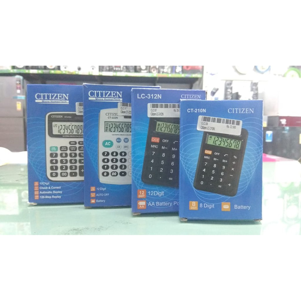 Jual KALKULATOR CITIZEN/KALKULATOR DAGANG/KALKULATOR SEKOLAH/KALKULATOR ...