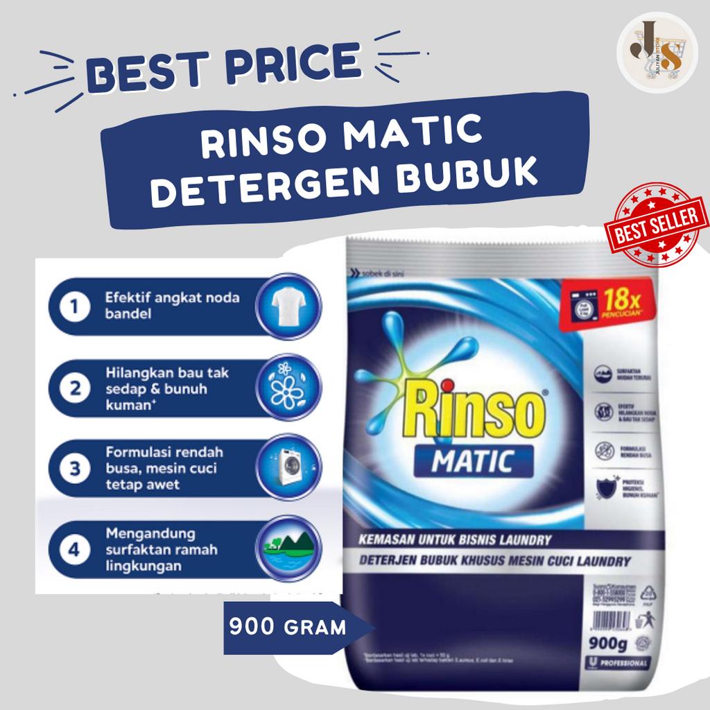 Jual Rinso Matic Professional Detergent Bubuk | 900 gram | Shopee Indonesia