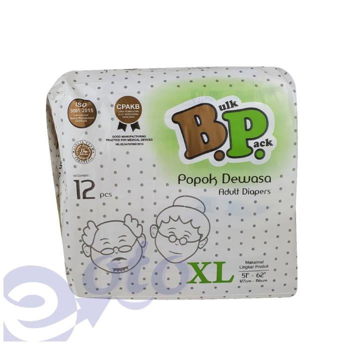 Jual BP Popok Dewasa Adult Diapers model Lem Perekat XL isi 12 pcs ...