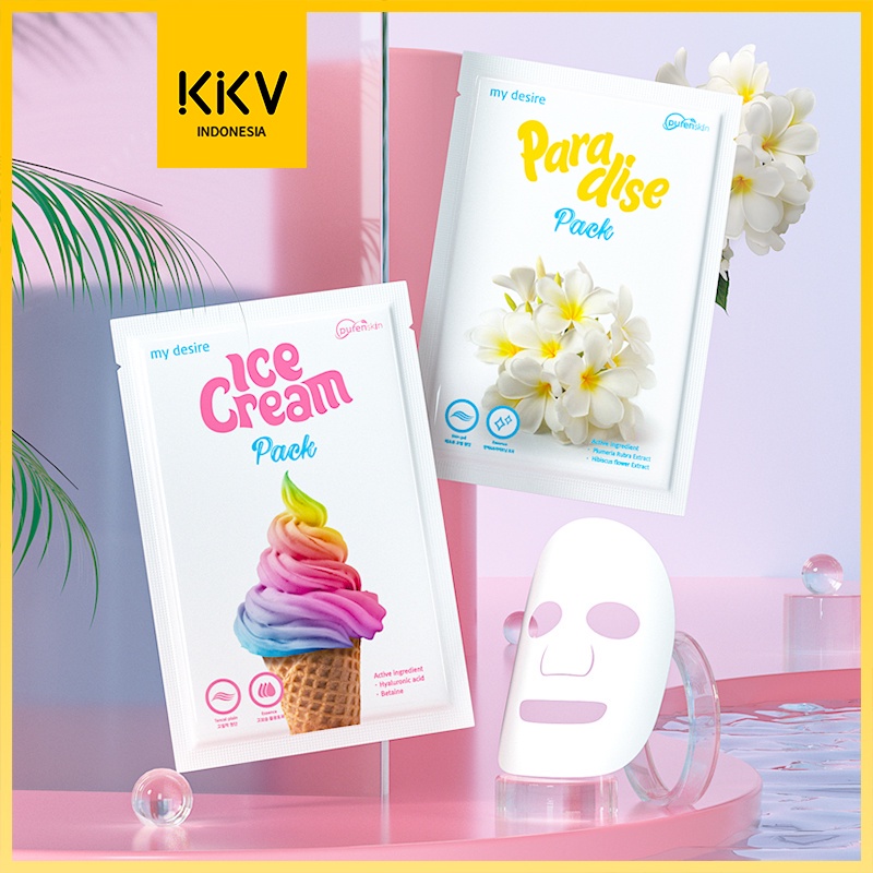 Jual KKV-Purenskin Mask Ice Cream Facial Mask / Cosmetics / Facial Make ...