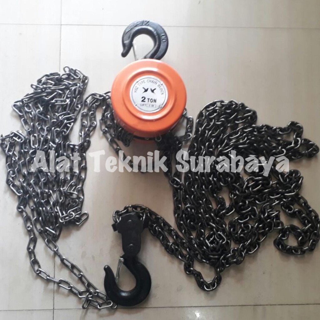 Jual CHAIN BLOCK 1 T TON X 3 M METER TAKEL BLOK KATROL KEREKAN TACKLE ...