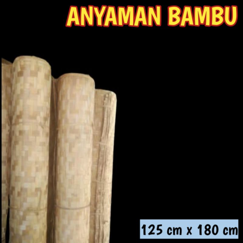 Jual ANYAMAN BAMBU 125 CM X 180 CM GEDEK GEDEG METERAN DINDING BAMBU ...