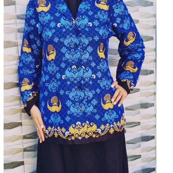 Jual Paling Sesuai.. Batik korpri terbaru 2022 WANITA Bahan Katun Halus C40S / kemeja batik ...