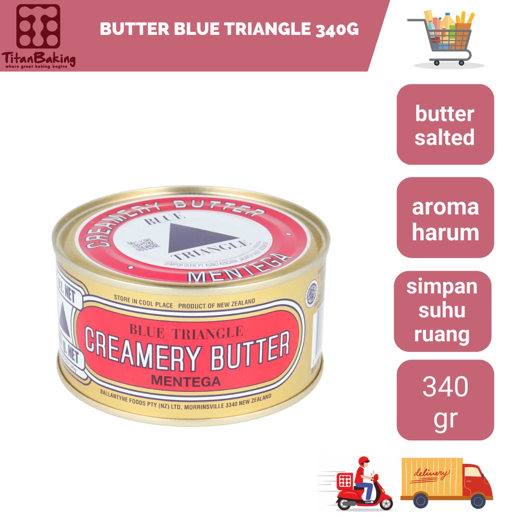 Jual BUTTER BLUE TRIANGLE 340 GRAM | Shopee Indonesia