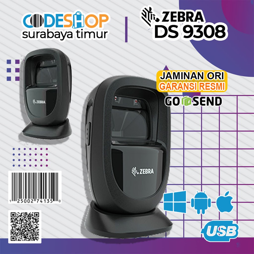 Jual scanner 2d ZEBRA SYMBOL DS 9308 Omni Symbol 2D QRcode | Shopee ...