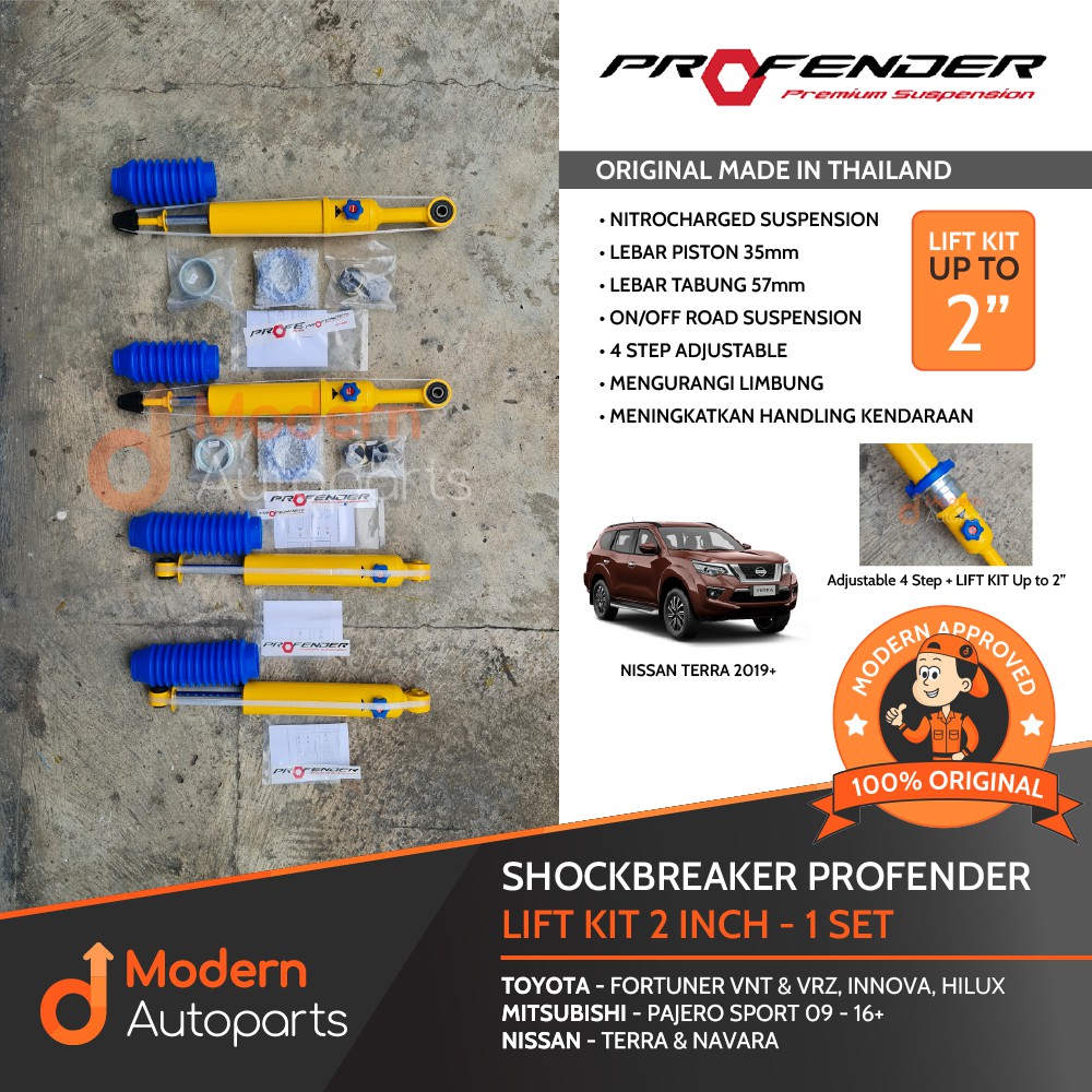 Jual Shockbreaker Profender 1 SET NISSAN TERRA 2019+ LIFT KIT | Shopee Indonesia