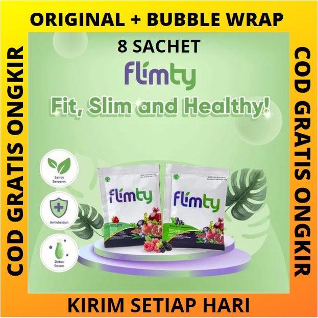 Jual FLIMTY 5 SACHET FIBER BPOM ECERAN ORIGINAL HALAL DIET DETOX FLYMTY ...