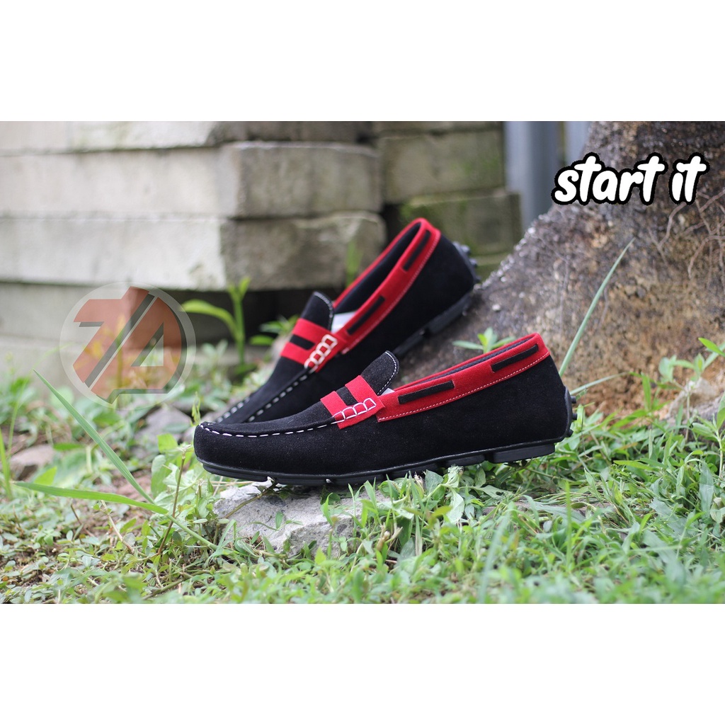 Jual ARBOO !!! Sepatu Pria Mokasin LIS RED Suede premium Slop Santai ...
