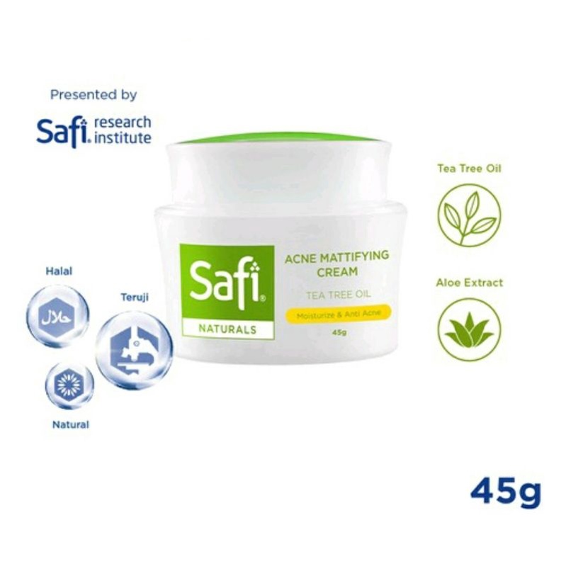 Jual SAFI Naturals Acne Mattifying Cream 45g | Shopee Indonesia