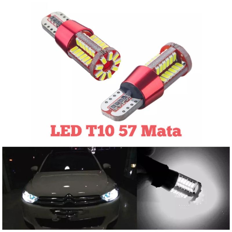 Jual Lampu LED T10 Canbus 57 Smd sen senja rem super bright | Shopee ...
