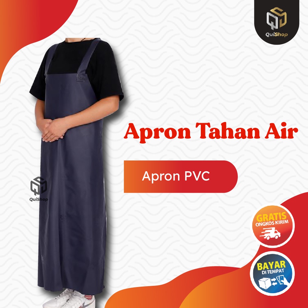 Jual Apron PVC Waterproof Oil Proof Panjang Anti Air Celemek Karet ...