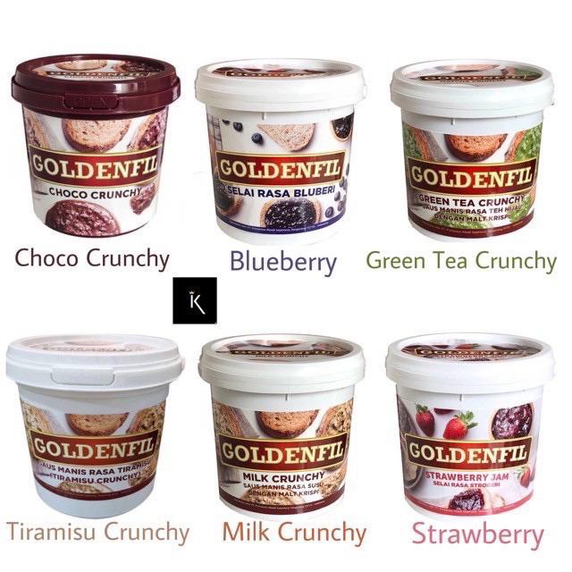 Jual GoldenFill Selai 1Kg ChocoCrunch/Greentea/Hazelnut/Tiramisu/Cheese ...