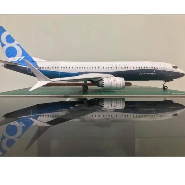Jual [PRODUK QVFJN] DIY Miniatur Papercraft Pesawat Boeing 737 Max ...