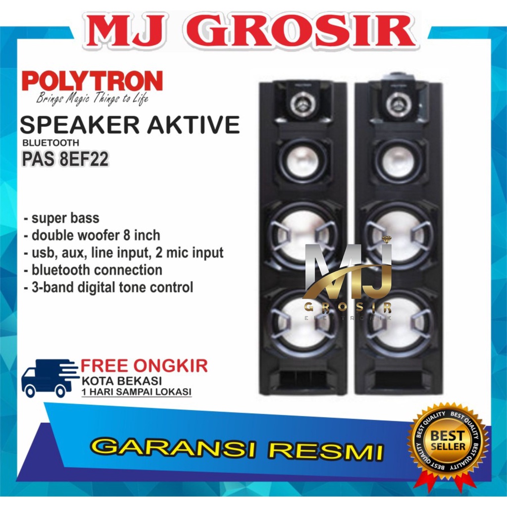Jual POLYTRON SPEAKER AUDIO PAS 8EF22 PAS8EF22 USB BLUETOOTH | Shopee ...