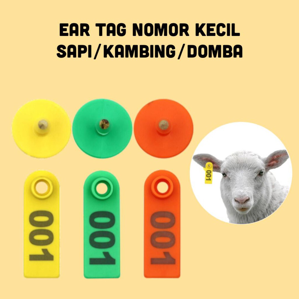 Jual Ear Tag Kambing Domba Dengan Nomor Kuning | Shopee Indonesia