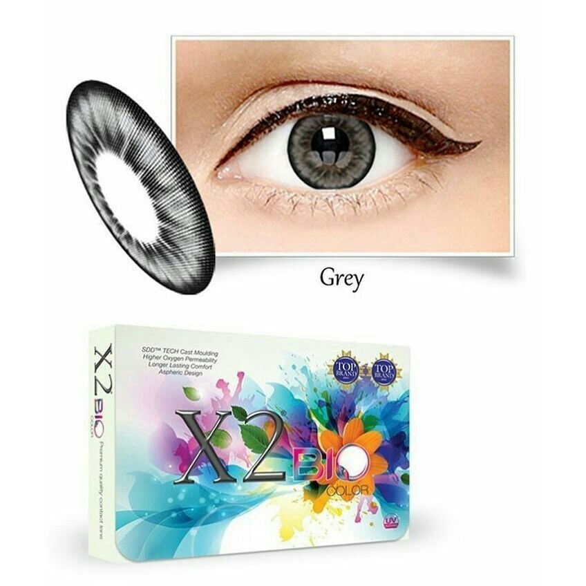 Jual Softlens X2 Bio Colour Soflens Diameter 14.5 mm Soflen Bio Grey ...