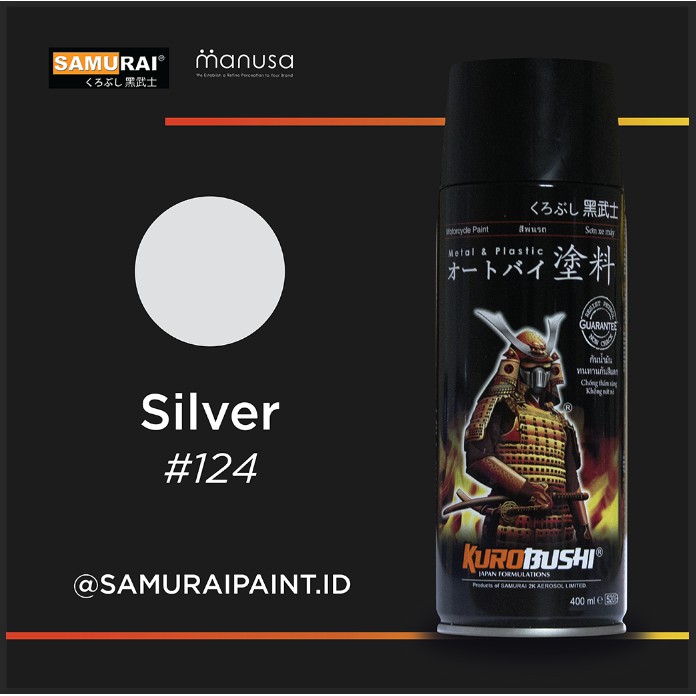 Jual Samurai Paint warna Standard colour #124 silver ( Isi 400 Ml ...