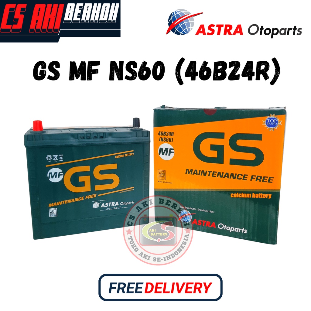 Jual AKI MOBIL GS ASTRA MF NS60 (46B24R) | Shopee Indonesia
