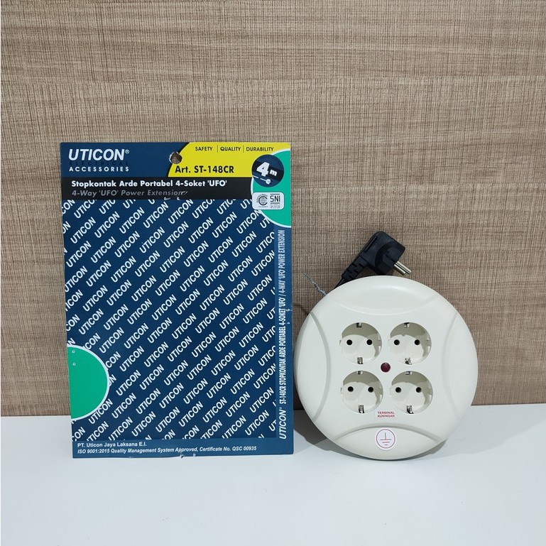 Jual Uticon Kabel Roll Cable Reel 4 Lobang Arde UFO 4M (ST-148CR ...