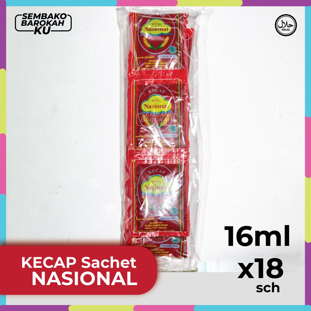 Jual Kecap Sachet Nasional @ 16 ml x18 saset / Per PACK | Shopee Indonesia