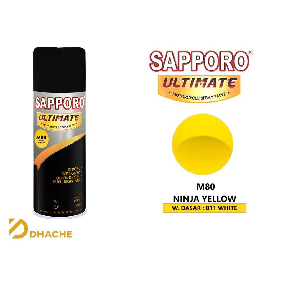 Jual Cat Semprot Sapporo Ultimate M80 Ninja Yellow / Pilok / Pylox ...