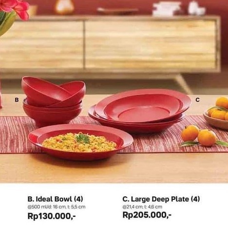 Jual Large Deep Plate | Piring Tupperware | Tempat Makan Tupperware ...