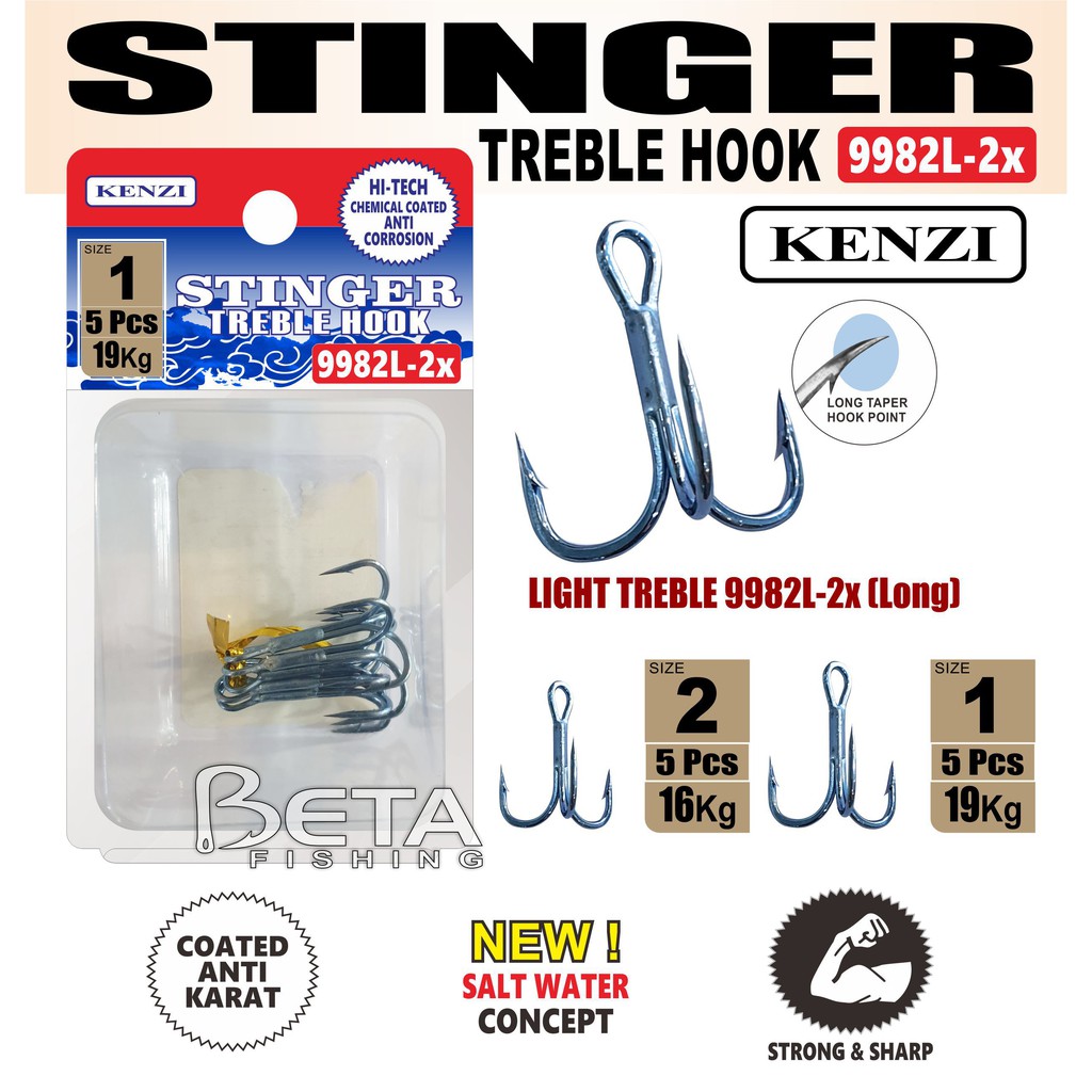 Jual MATA KAIL KENZI STINGER TREBLE HOOK 9982L 2x | Shopee Indonesia