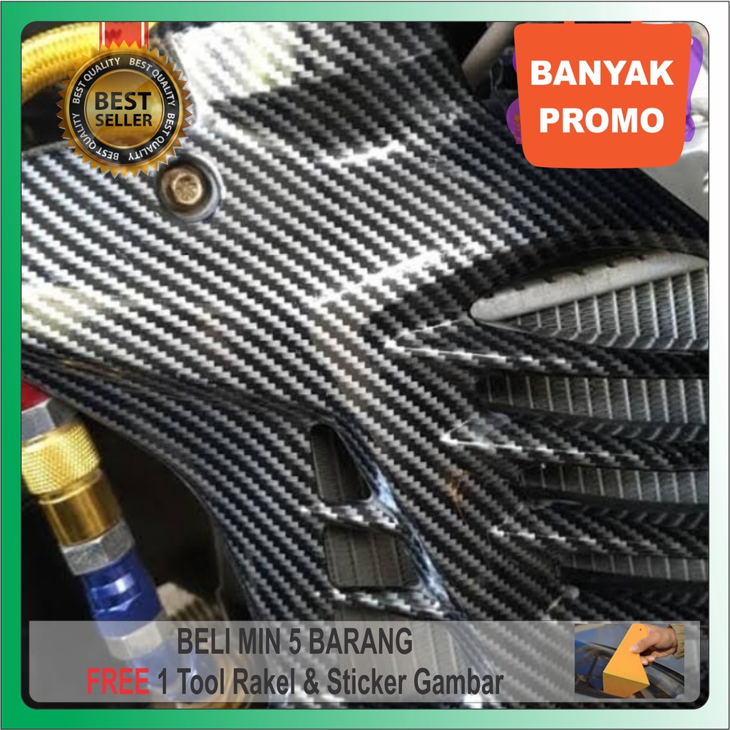 Jual Stiker carbon hitam silver /Skotlet motor dan mobil/stiker carbon ...