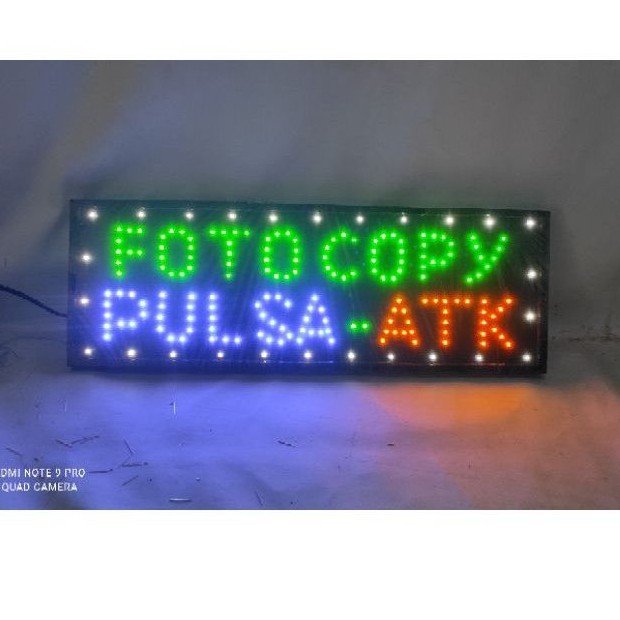 Jual Tulisan lampu led sign fotocopy pulsa atk new | Shopee Indonesia