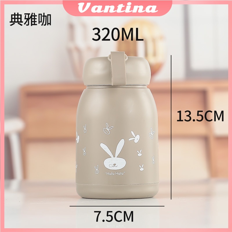 Jual Botol minum Kaca Bening Termos motif rabbit/ gelas kaca vacumm ...
