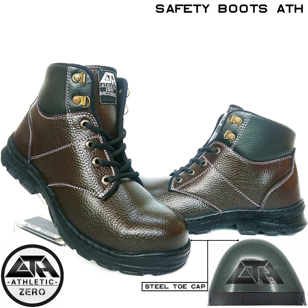 Jual Sepatu Pria Safety Boots High Original Ujung Besi Anti Slip ...