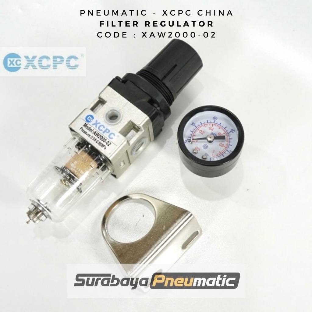 Jual Filter Regulator Pneumatic - XAW2000-02 / AW2000-02 (Drat1/4") - XCPC | Shopee Indonesia