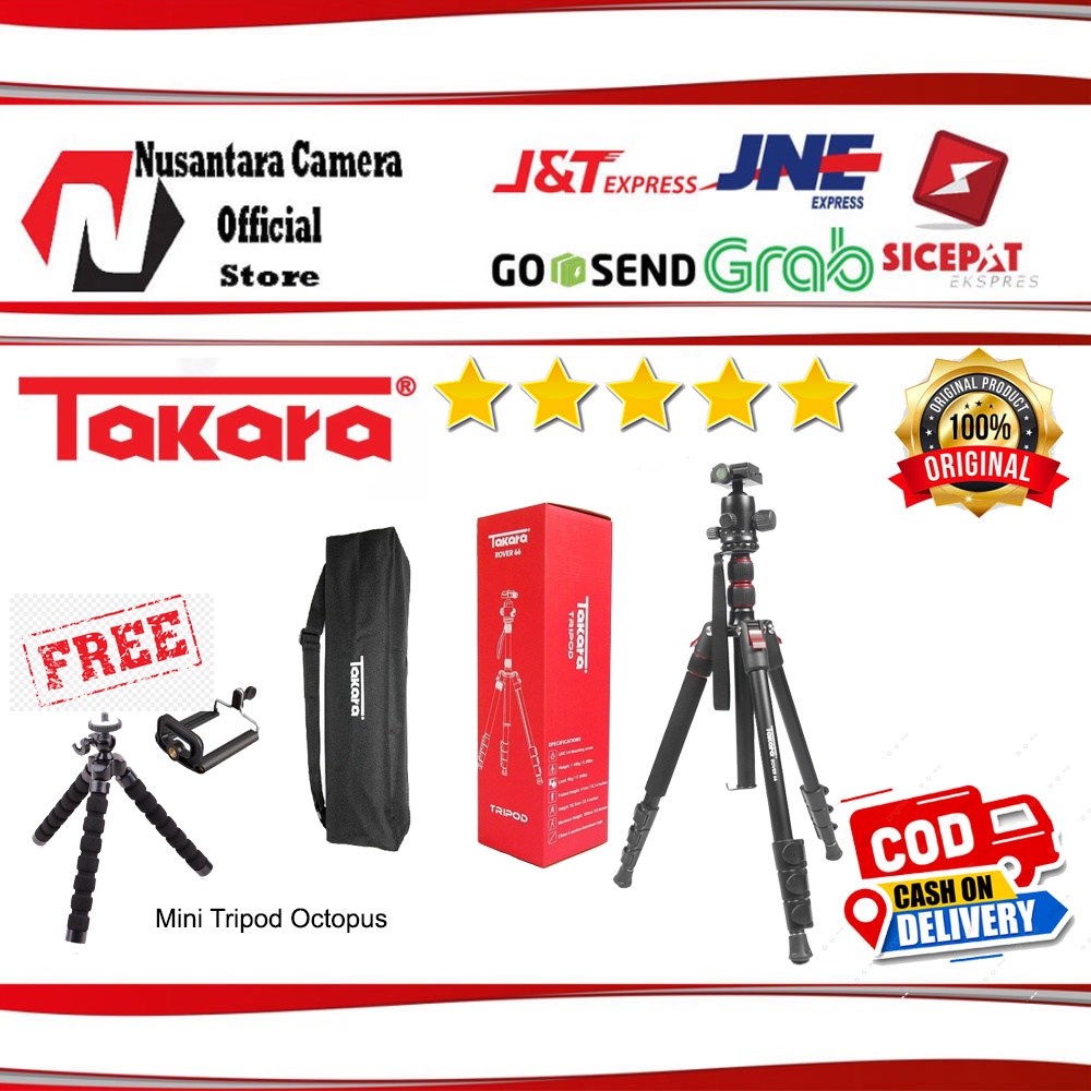 Jual Takara Rover 66V 2-in-1 Tripod Monopod forKamera dan HP ...