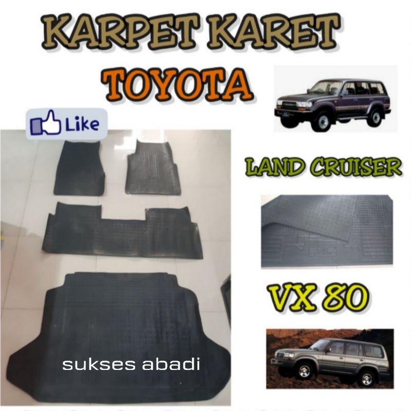 Jual Karpet Karet Karet Mobil Toyota Landcruiser VX80 FULL SET(TANYA ...