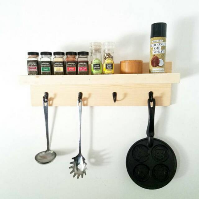 Jual Rak Toples Bumbu Dapur Botol Rempah Gantungan Mantel Payung Alat ...