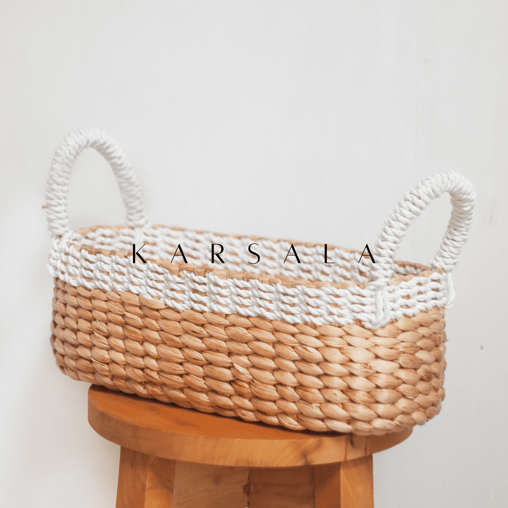 Jual KARSALA Rafaya Container Tray | Wadah Toples Anyaman Eceng Gondok ...