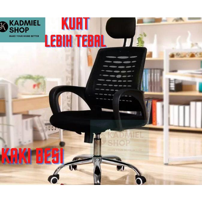 Jual ada Kursi Kantor Manager Jaring Model Head Rest & Kaki Stainless ...
